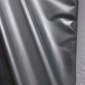 SILVER GRAY Shiny Glossy PVC Pleather Stretch Fabric (58 In.) Sold by ...