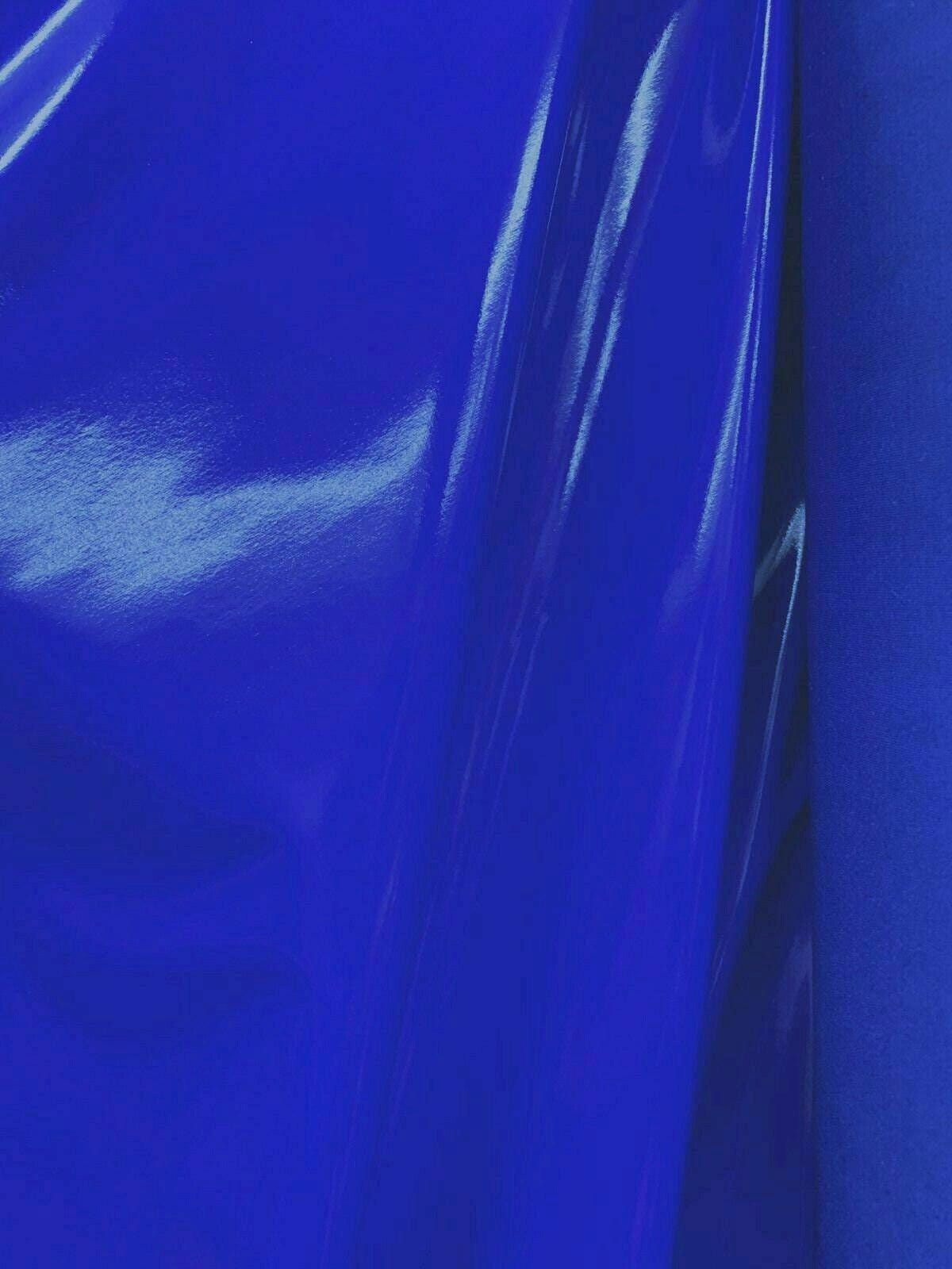 ROYAL BLUE Shiny Glossy PVC Pleather Stretch Fabric (58 In.) Sold by ...