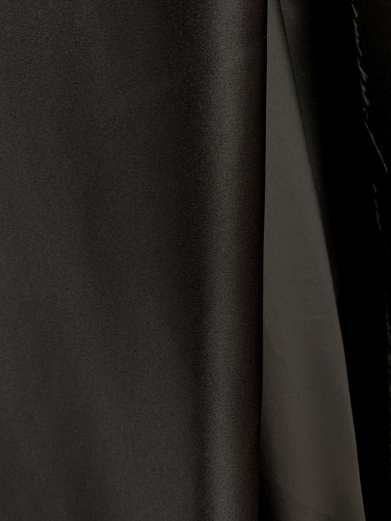 BLACK Solid 100% Polyester Mystique Satin Fabric 110 In. - Etsy