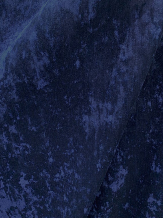 Dark Blue Chenille Fabric
