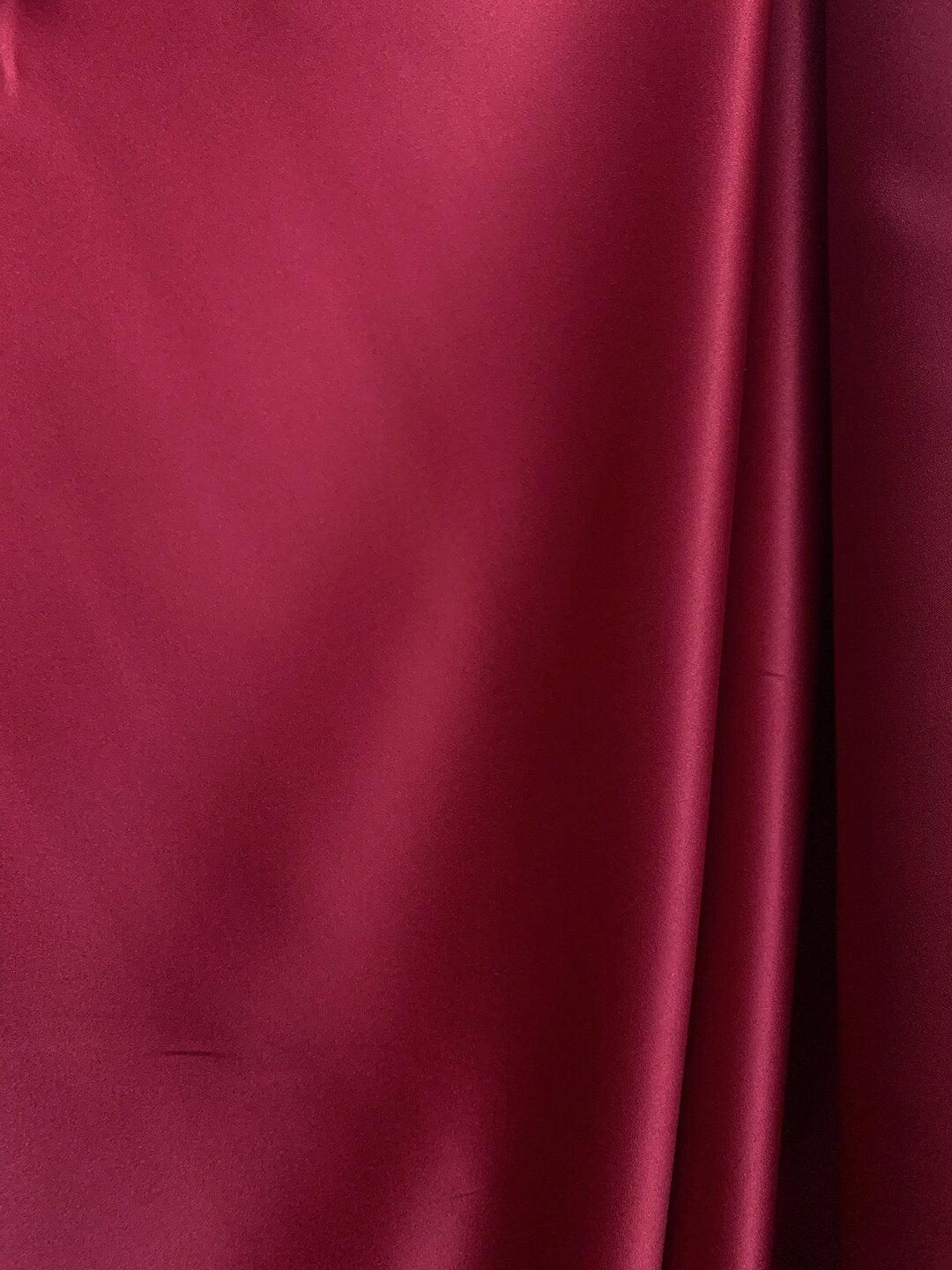 DEEP RED Solid 100% Polyester Mystique Satin Fabric (60 In.) Sold by ...