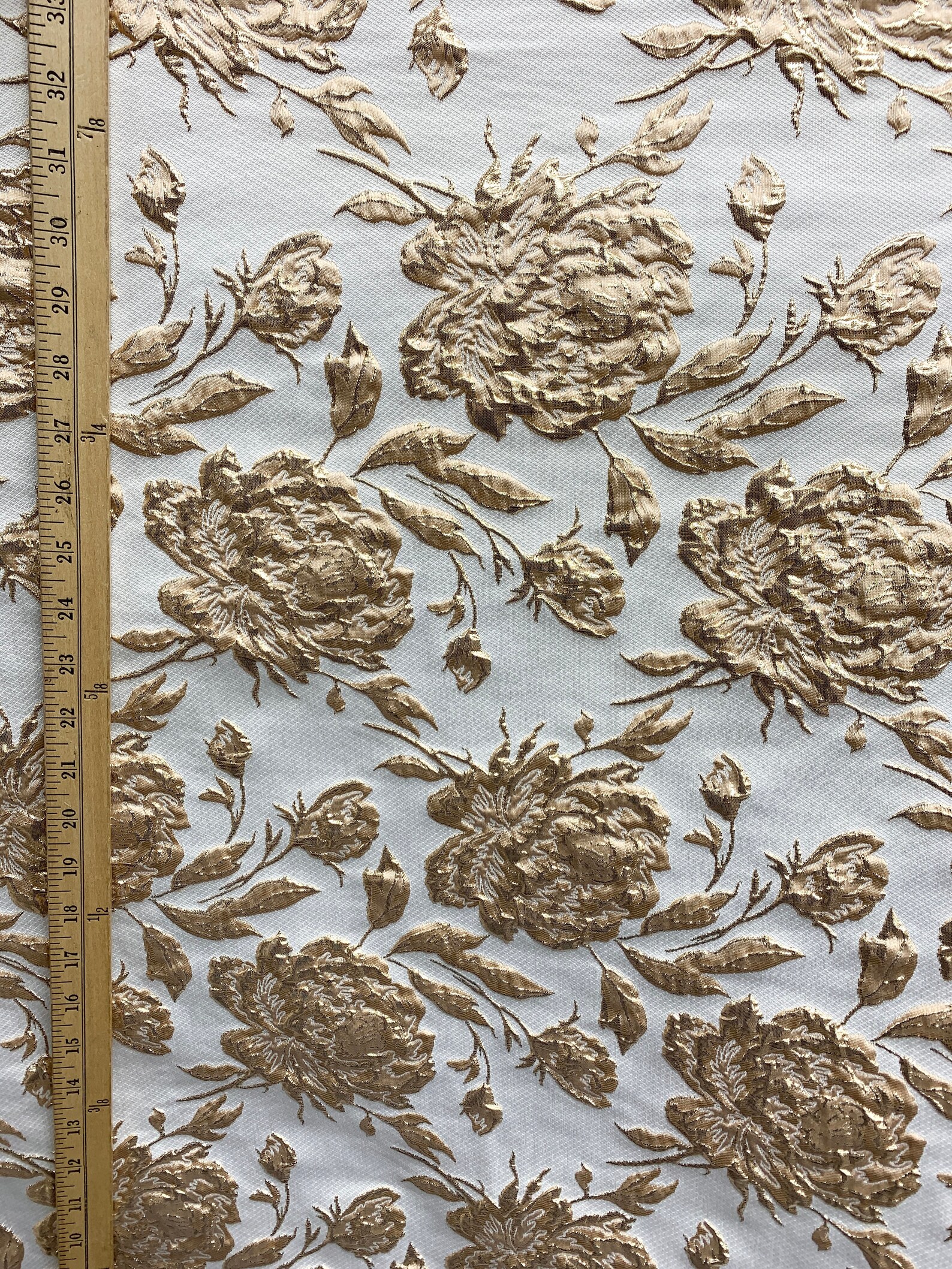 CHAMPAGNE GOLD Floral Brocade Fabric 60 In. Sold by the Yard - Etsy