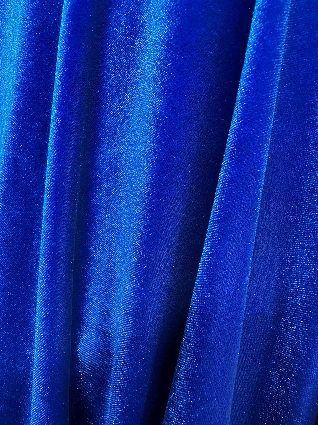 ROYAL BLUE Polyester Stretch Velvet Fabric (60 In.) Sold by the Yard - Etsy