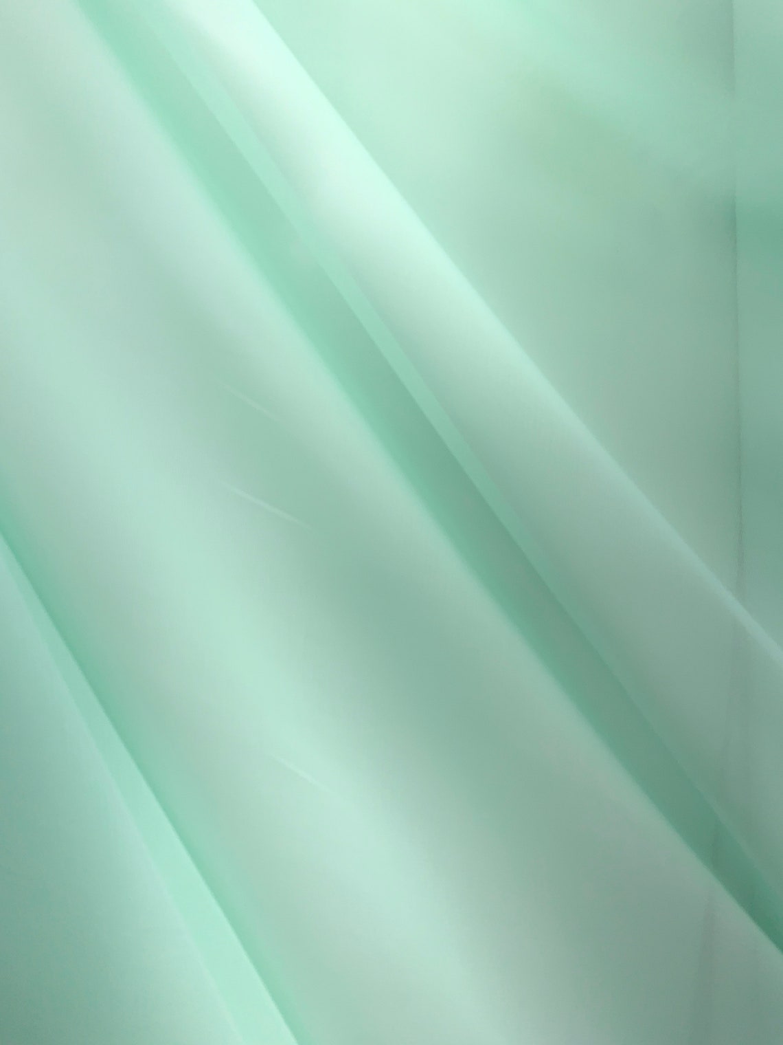 MINT GREEN Sheer Solid Polyester Chiffon Fabric (60 In.) Sold by the ...
