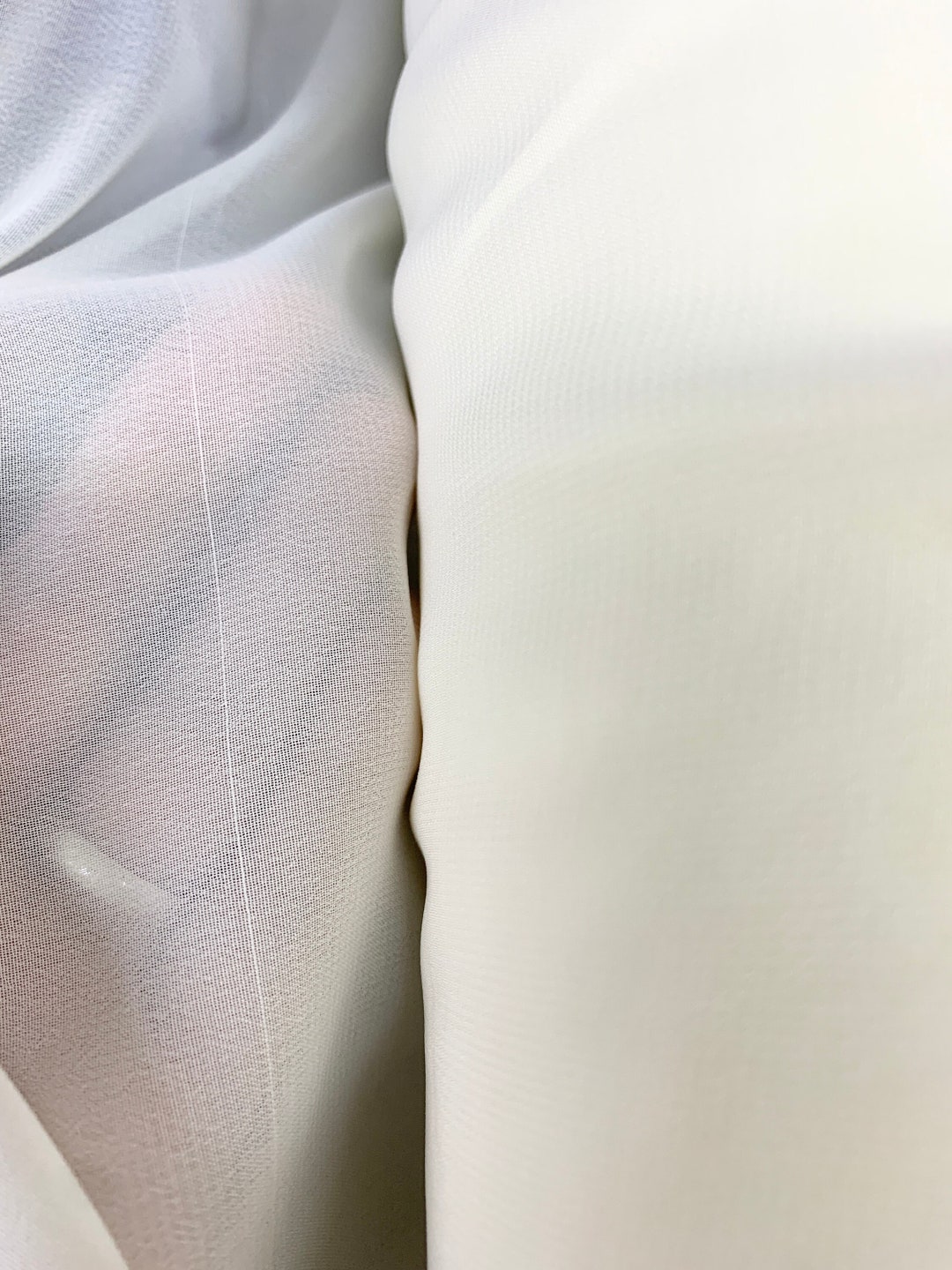 IVORY Sheer Solid Polyester Chiffon Fabric (60 In.) Sold by the Yard - Etsy