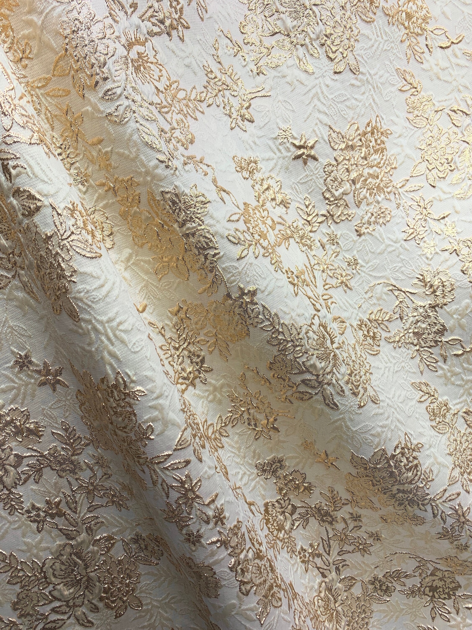 CHAMPAGNE GOLD Floral Brocade Fabric (60 In.) Sold by the Yard - Etsy