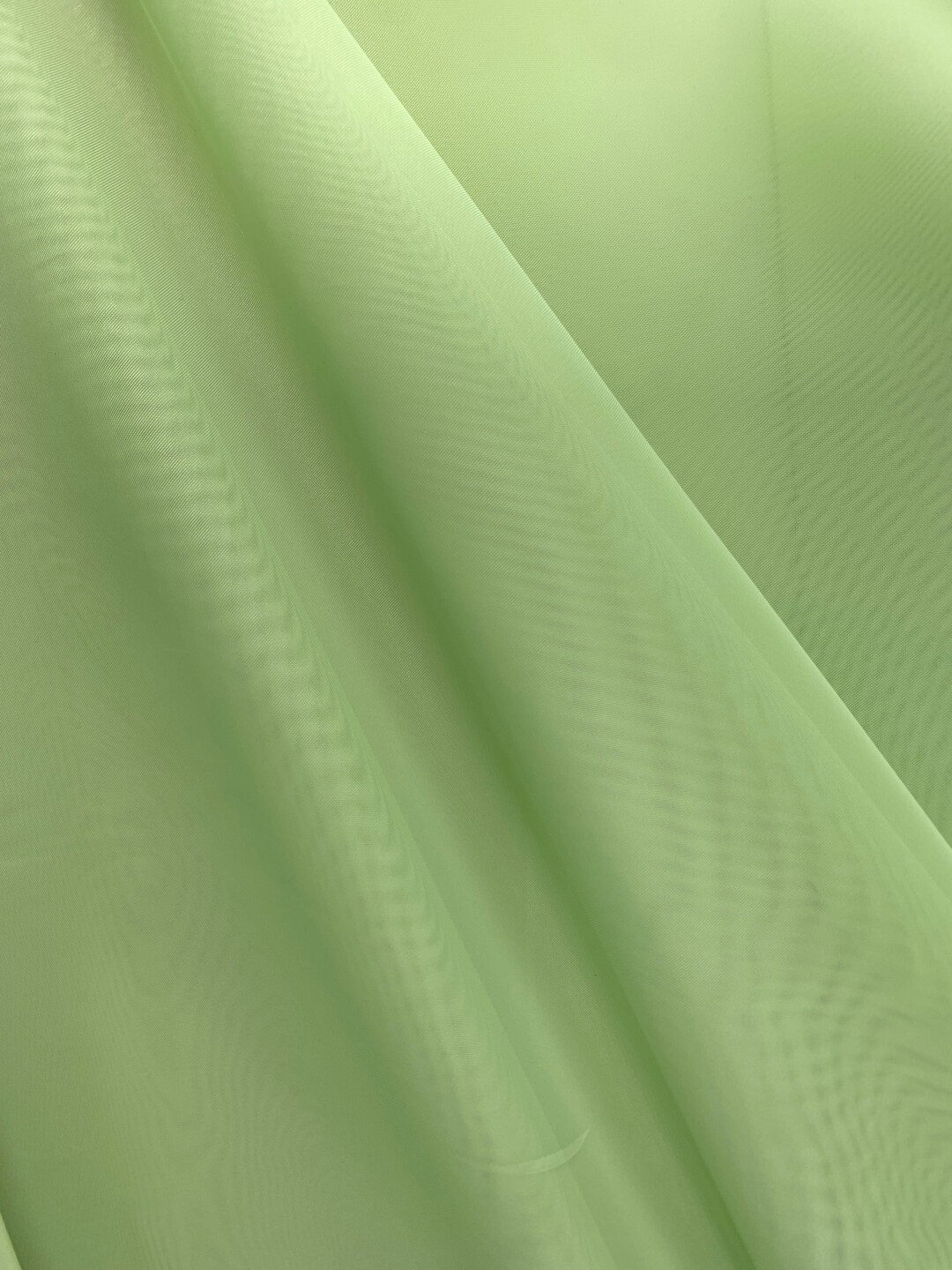 LIGHT GREEN Sheer Voile Polyester Drapery Apparel Fabric (118 In.) Sold ...