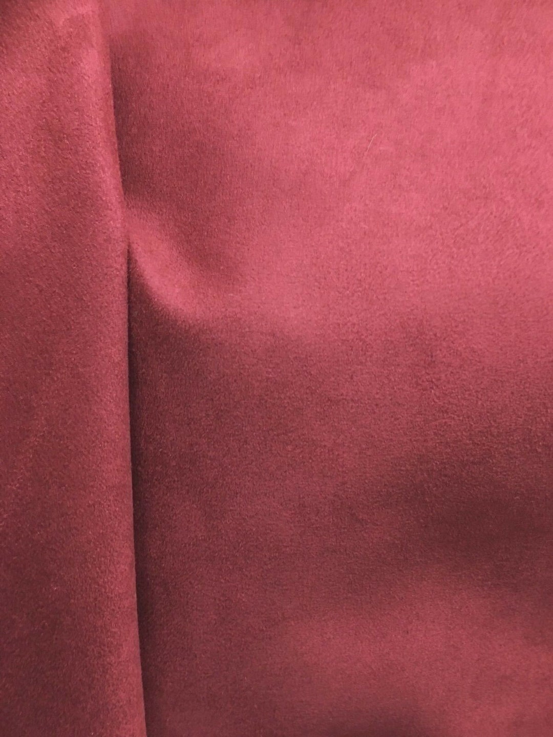 DARK RED Solid Faux Suede Upholstery Drapery Fabric (54 In.) Sold by ...