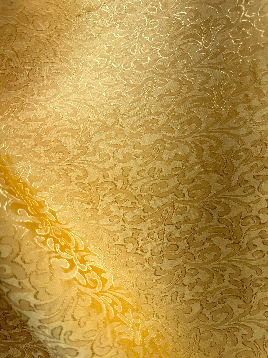 GOLD Floral Brocade Fabric (60 In.) Sold by the Yard - Etsy