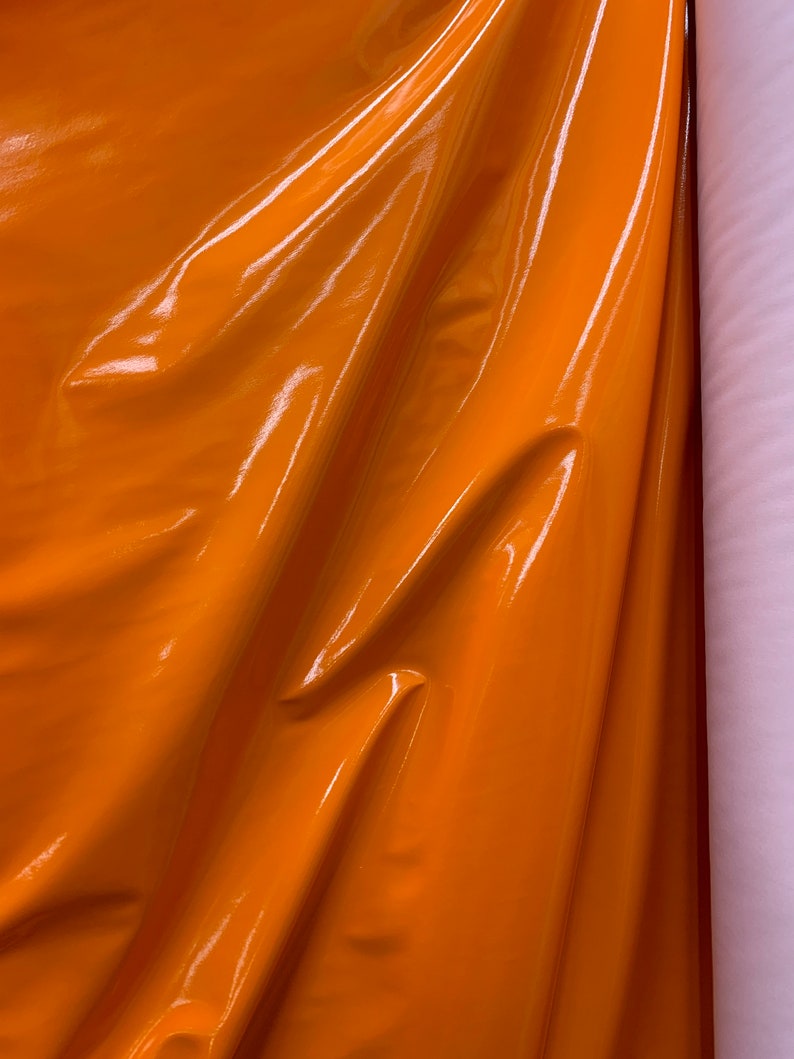 ORANGE Shiny Glossy PVC Pleather Stretch Fabric 58 In. Sold | Etsy