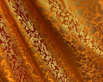 Orange Brocade | Etsy