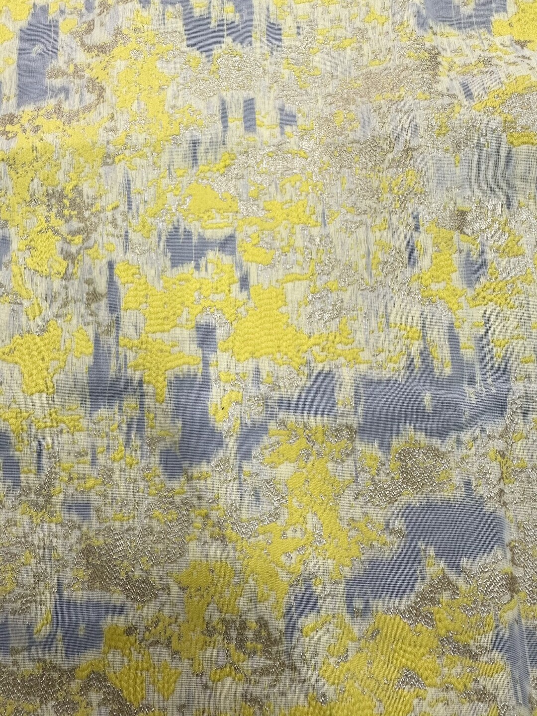 YELLOW GOLD Metallic Organza Brocade Fabric (56 In.) Sold by the Yard ...