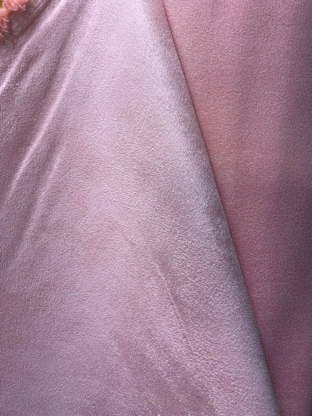 BABY PINK Upholstery Suede Micro Faux Polyester Drapery Fabric (56 In ...