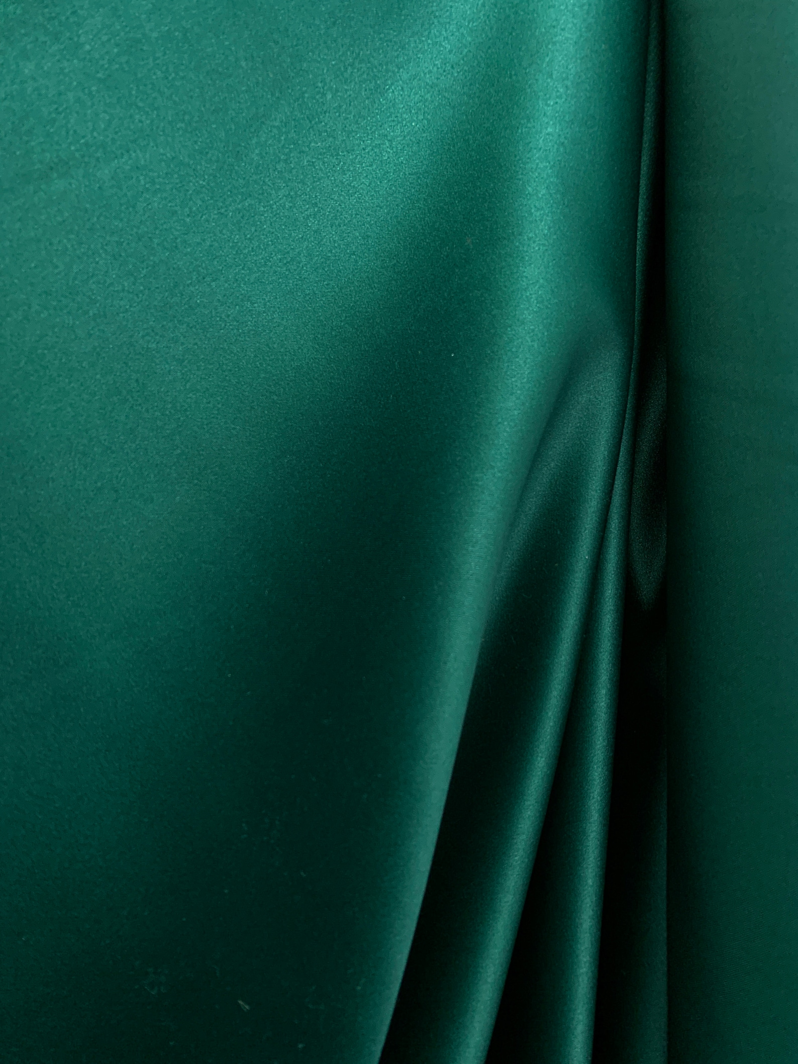 DEEP GREEN Solid 100% Polyester Mystique Satin Fabric 60 In. | Etsy