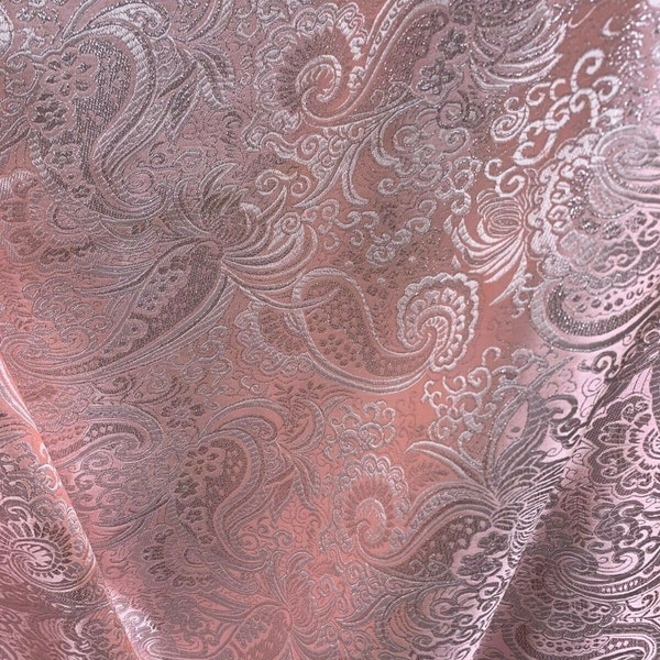 Pink Paisley Fabric - Etsy