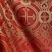 RED GOLD Metallic Liturgical Cross Brocade Fabric (55 In.) Sold by the ...