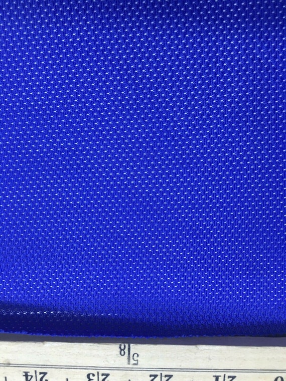 Blue mesh fabric store
