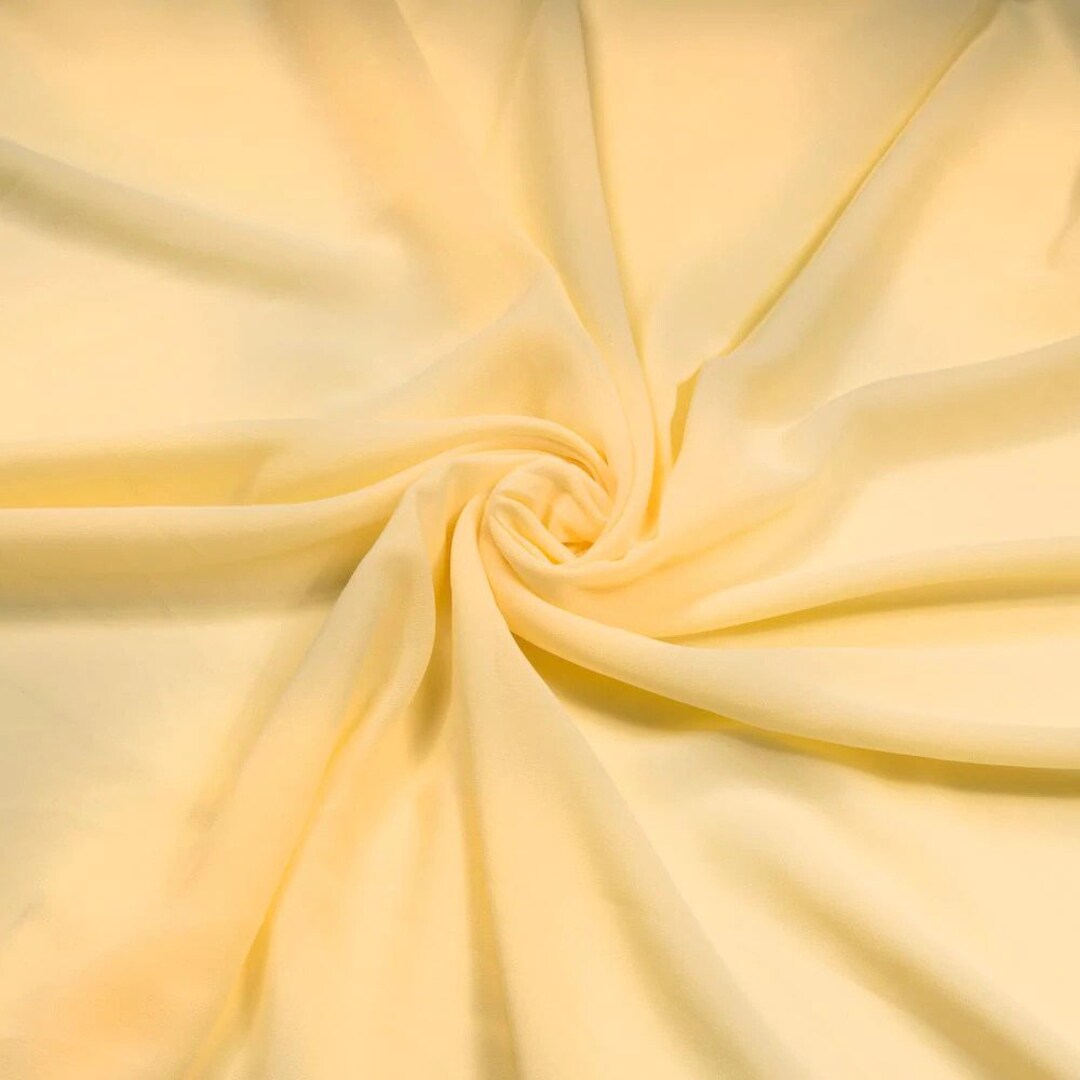 CREAM Sheer Solid Polyester Chiffon Fabric (60 In.) Sold by the Yard - Etsy