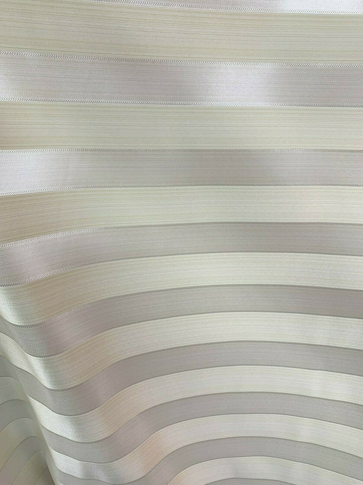 IVORY Striped Brocade Upholstery Drapery Fabric (110 In.) Sold by the ...