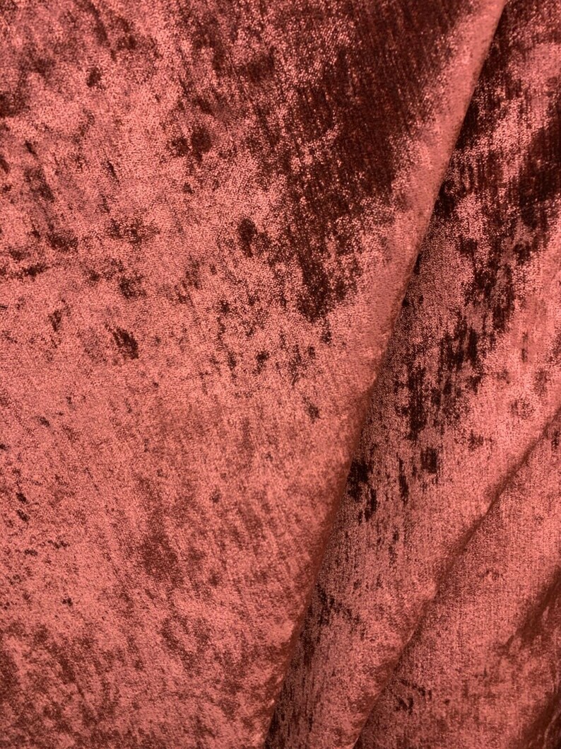 COPPER RED Solid Chenille Velvet Upholstery Drapery Fabric 56 | Etsy