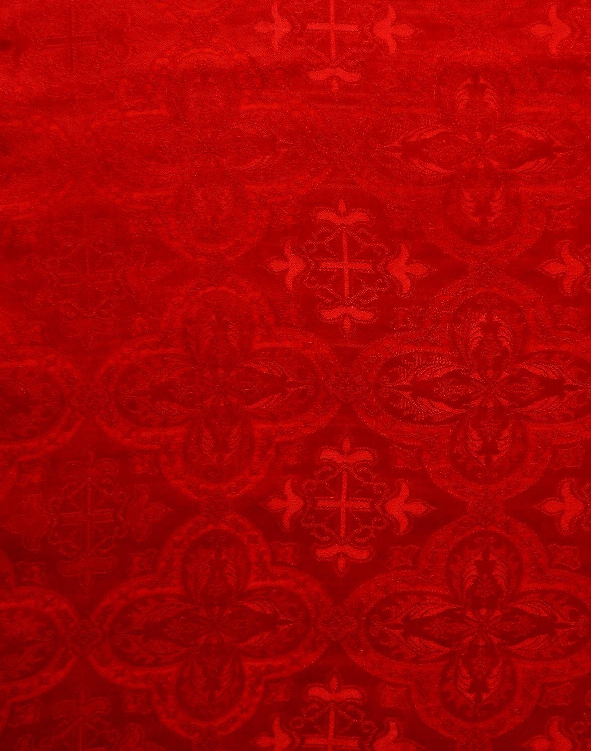RED Liturgical Cross Brocade Fabric (60 In.) Sold by the Yard - Etsy