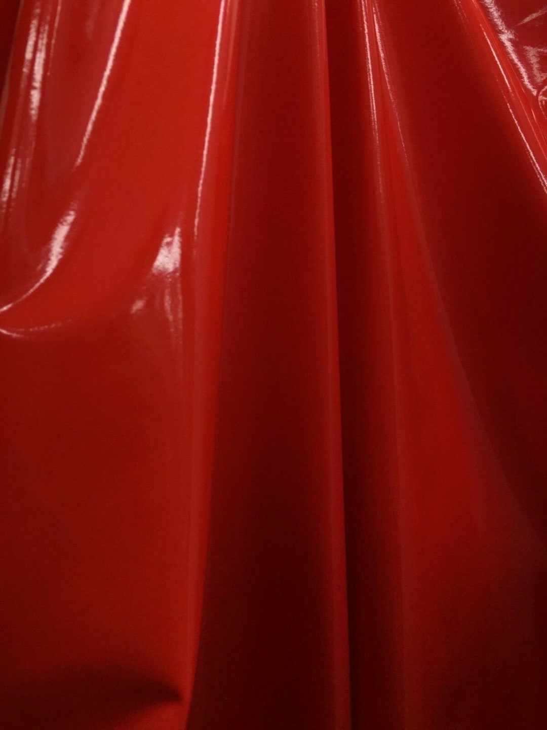 RED Shiny Glossy PVC Pleather Stretch Fabric (58 In.) Sold by the Yard ...