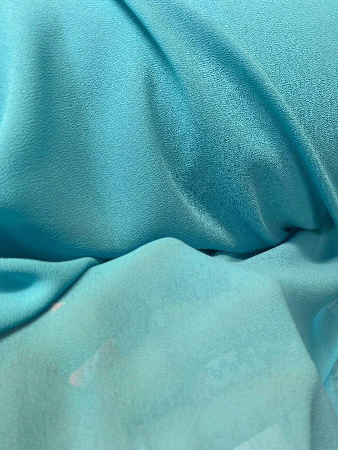 TURQUOISE BLUE Sheer Solid Polyester Georgette Fabric (60 In.) Sold by ...