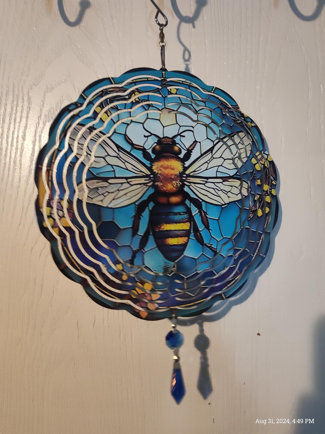 Bumble Bee Wind Spinner With Colored Charm - Etsy