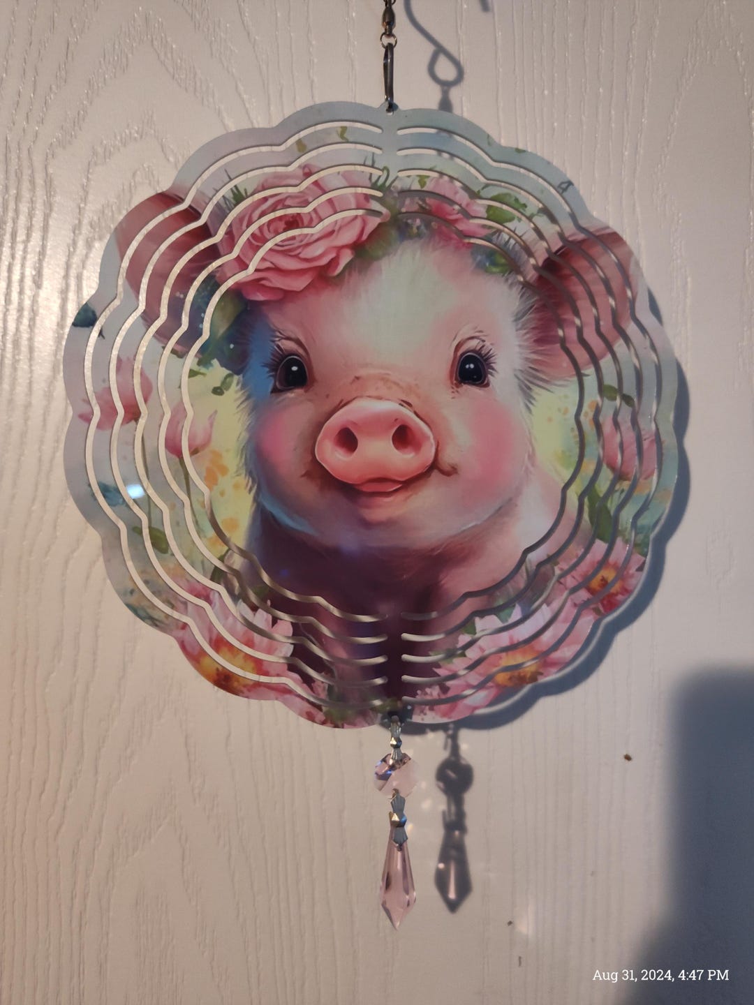 Summer Pig Wind Spinner With Colored Charm - Etsy
