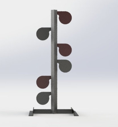 6" Angle Iron Dueling Tree Target - DXF Files - Fabrication Drawings ...