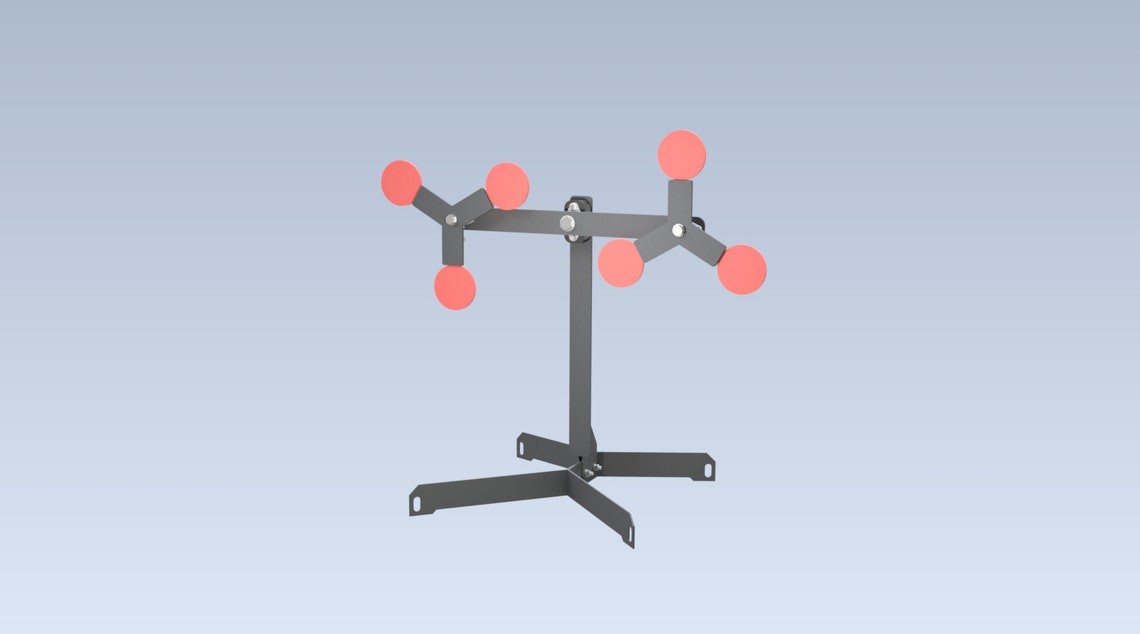 Texas Star / Propeller / Spinning Plate Rack - 4 Target Designs - DXF ...