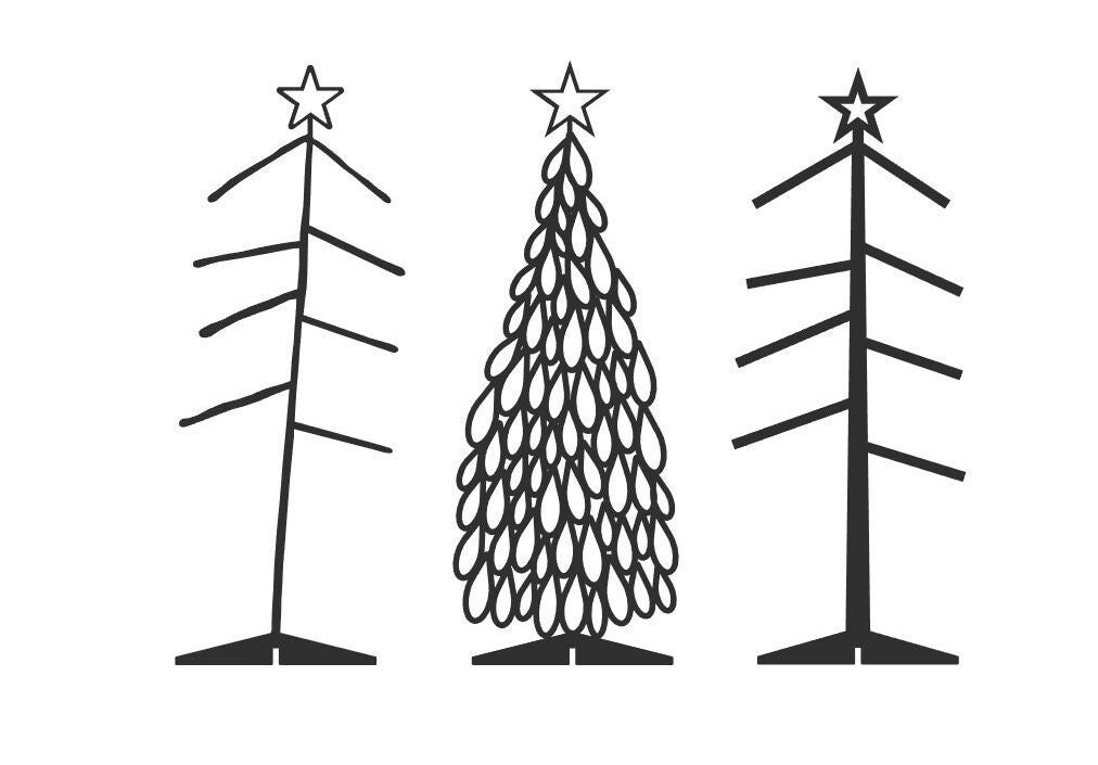 Christmas Tree DXF + SVG Files - Multiple Variations - Plasma - Laser ...