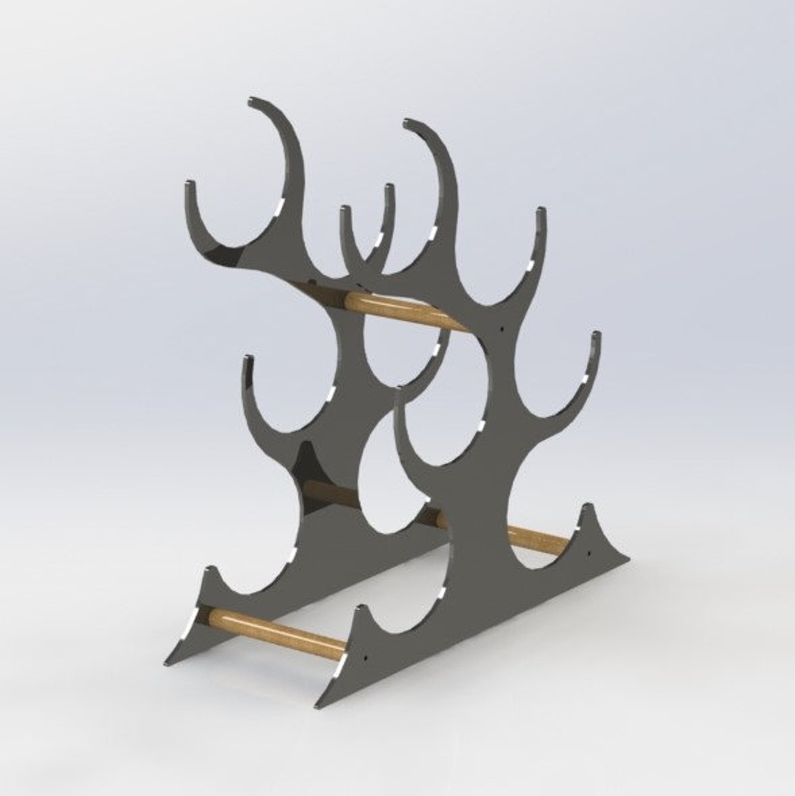 Horn Themed Wine Bottle Rack - DXF File Download and Instructions - Etsy