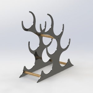 Horn Themed Wine Bottle Rack - DXF File Download and Instructions - Etsy