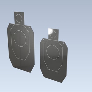 Silhouette Target DXF Files - 7 Sizes C/w Etching Layer - IDPA Style - Etsy