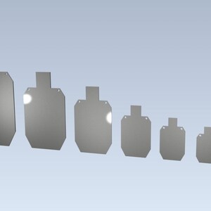Silhouette Target DXF Files - 7 Sizes C/w Etching Layer - IDPA Style - Etsy