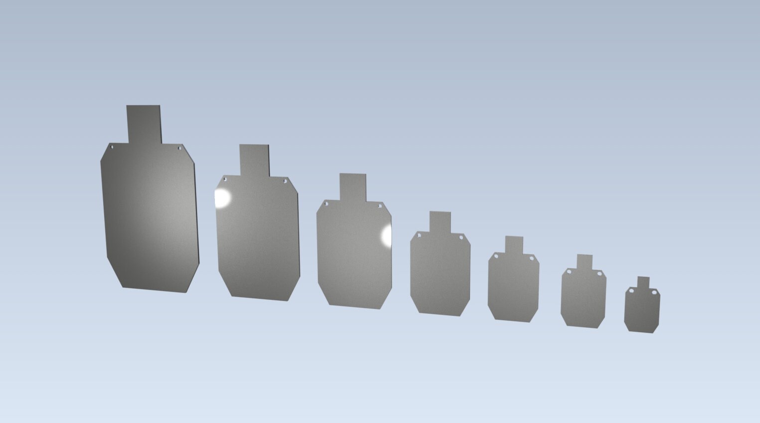 Silhouette Target DXF Files - 7 Sizes C/w Etching Layer - IDPA Style - Etsy