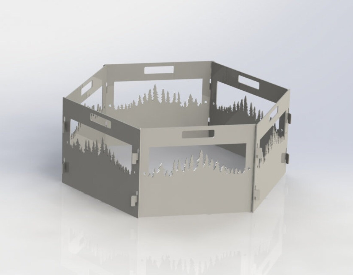 Portable Fire Pit DXF File Tree Scene Firepit CNC - Etsy Canada