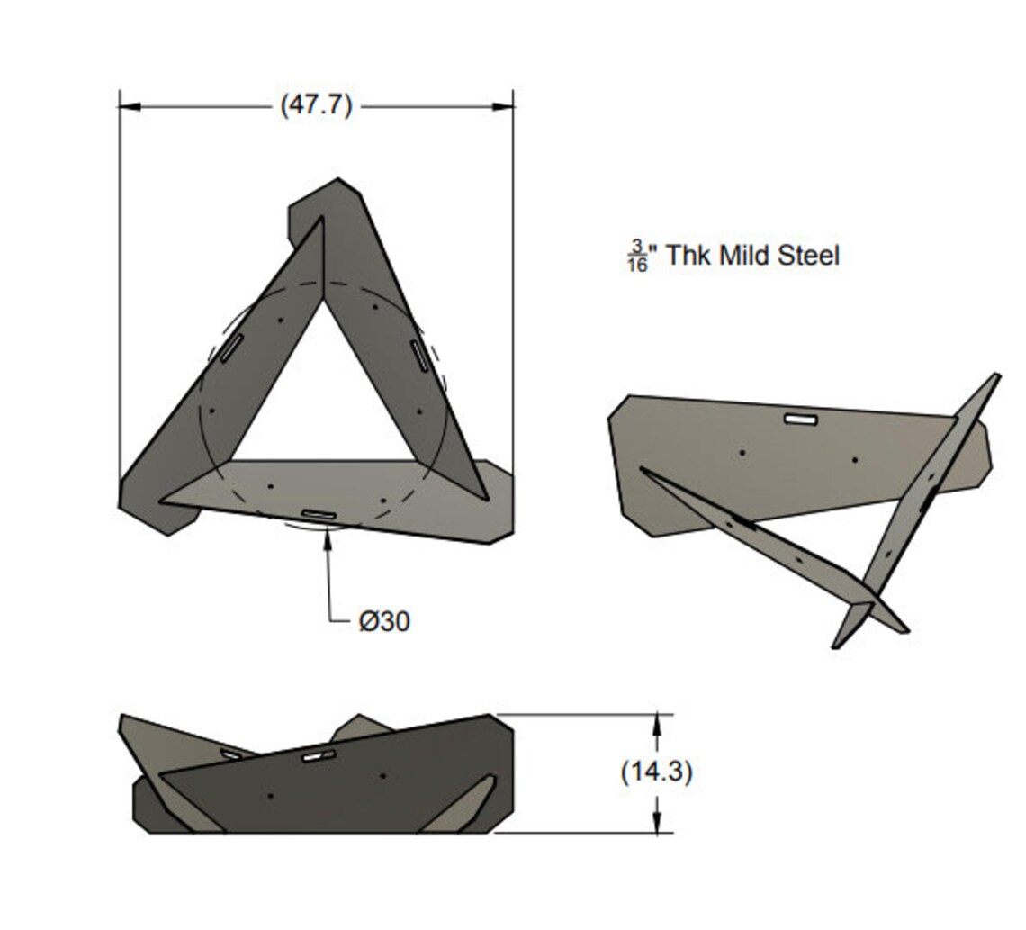 Triangle Fire Pit DXF- 2 Designs - Firepit CNC - Etsy
