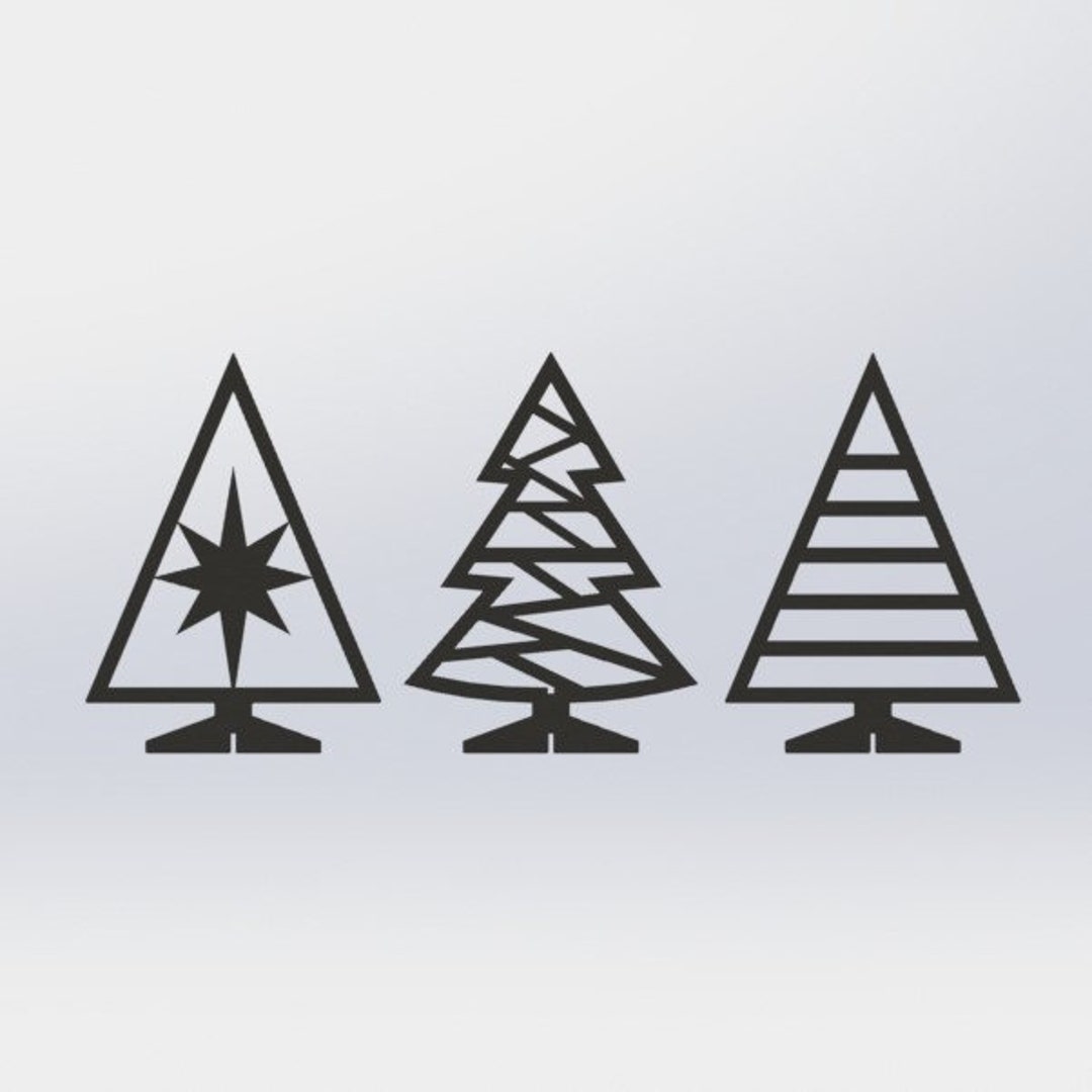 Standing Christmas Tree DXF + SVG File Multipack - Plasma - Laser ...