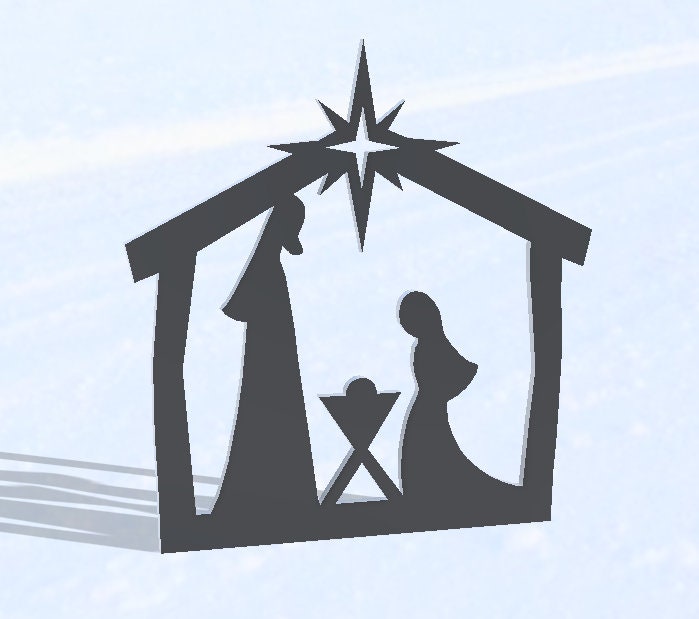Christmas Nativity DXF Files - 3 Variations - Standing, Hanging, and ...