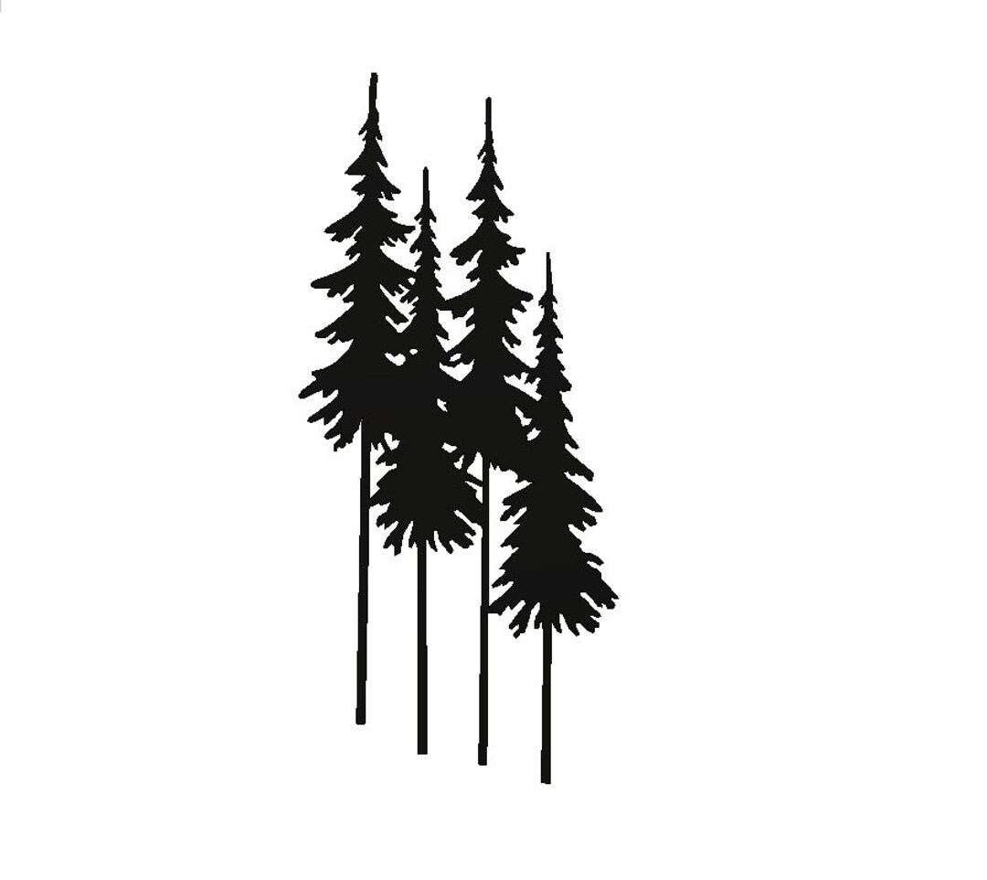 Trees DXF + SVG File - Digital Download - Etsy