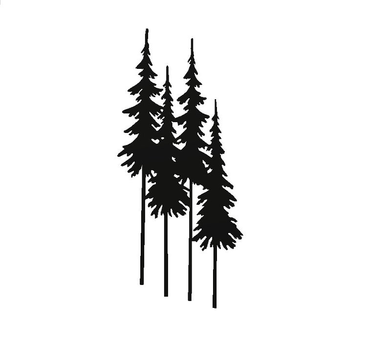 Trees DXF + SVG File - Digital Download - Etsy Canada