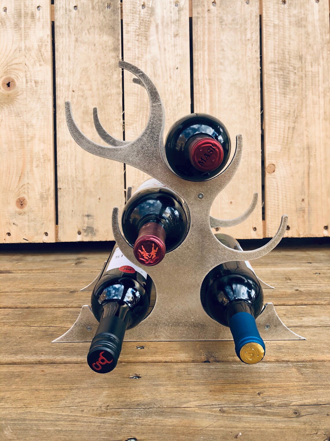 Horn Themed Wine Bottle Rack - DXF File Download and Instructions - Etsy