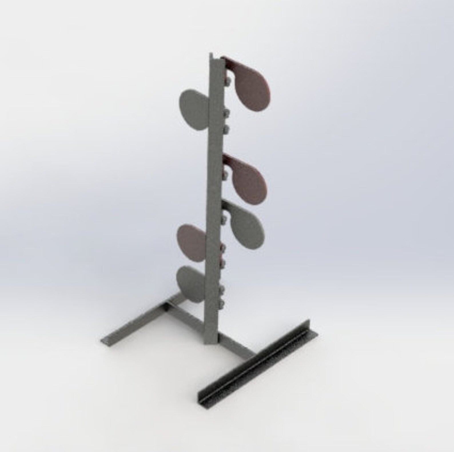 6" Angle Iron Dueling Tree Target - DXF Files - Fabrication Drawings ...