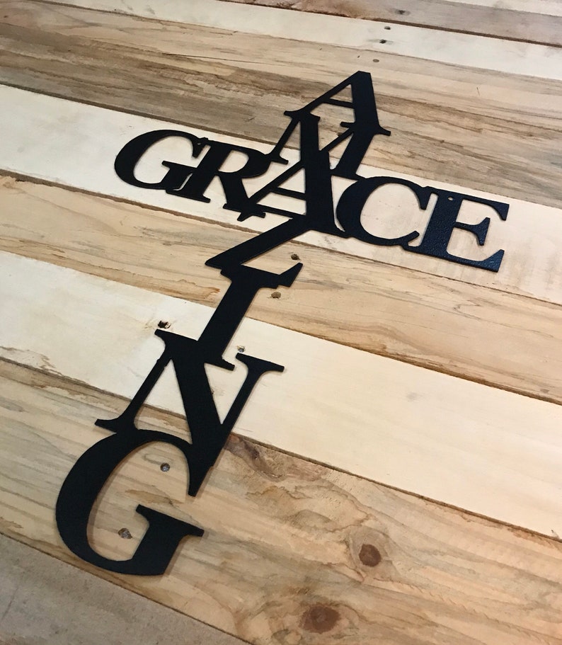 Amazing Grace Cross DXF File - Etsy