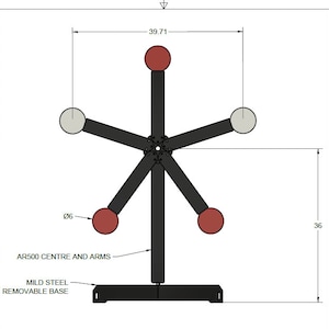 Texas Star / Propeller / Spinning Plate Rack - 4 Target Designs - DXF ...