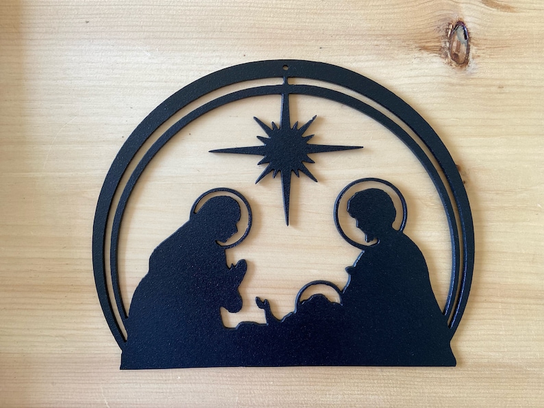 Christmas Round Nativity DXF SVG Files Plasma Laser - Etsy