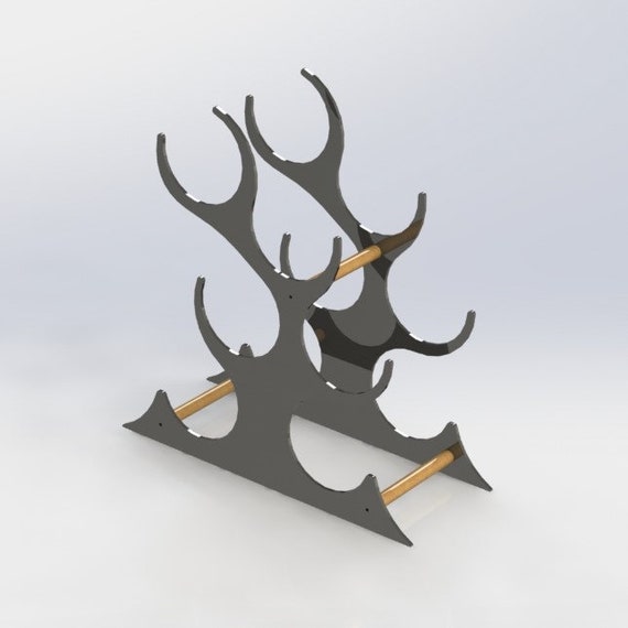Horn Themed Wine Bottle Rack DXF File Download and - Etsy