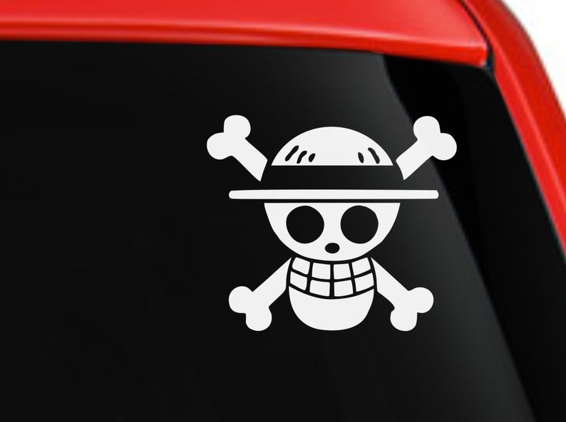 One Piece Luffy Flag Decal Sticker Logo Colorful design | Etsy